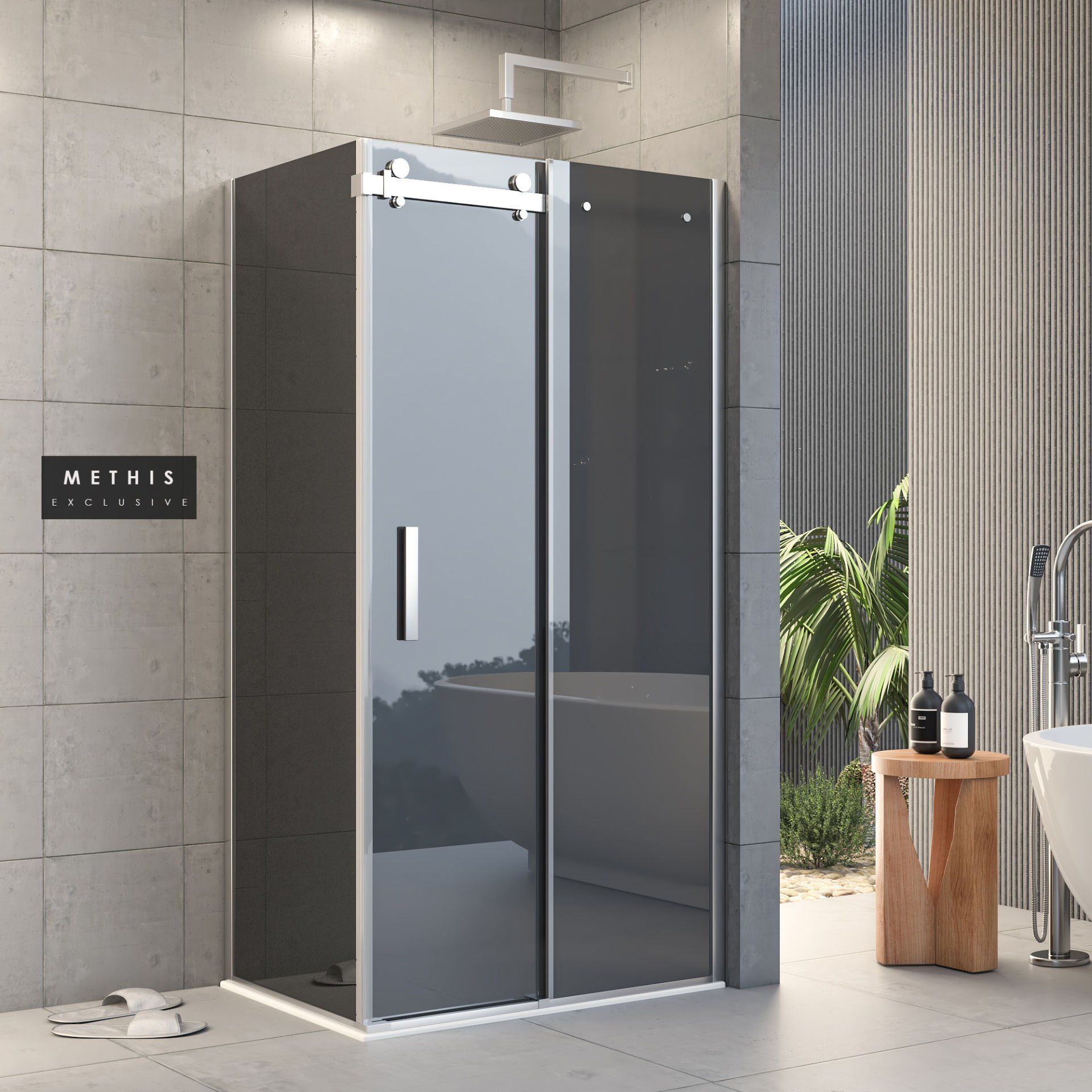 Pro Methis Sabit Panelli Dikdörtgen Duşakabin - İmaj Banyo Sistemleri